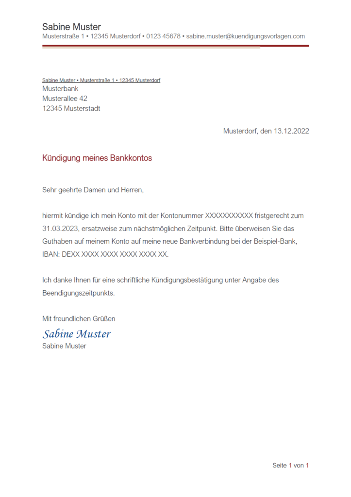 Kündigung GEZ: Vorlage & Muster - Kuendigungsvorlagen.com